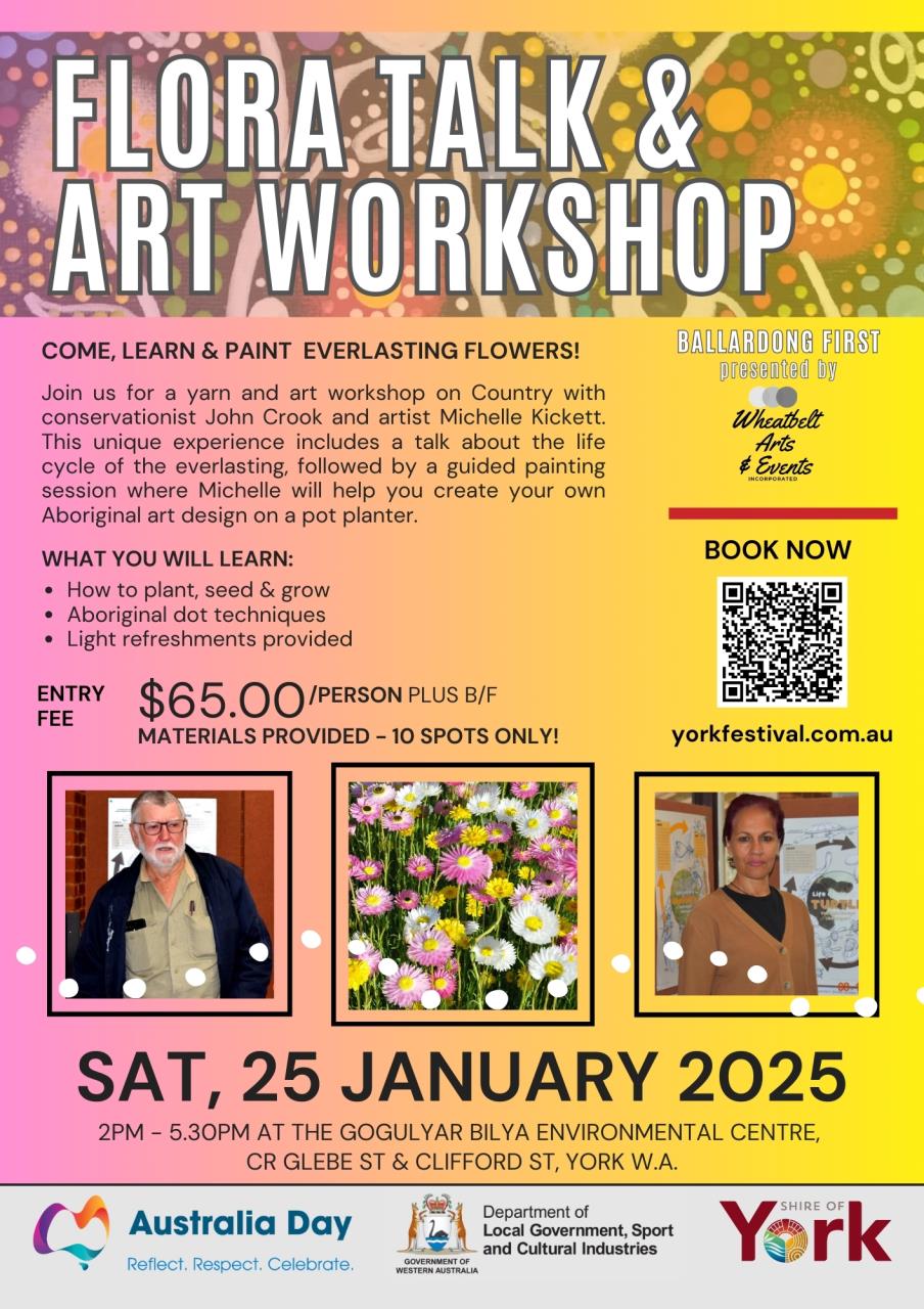BALLARDONG FIRST 2025 - Flora Talk & Art Workshop » Shire of York