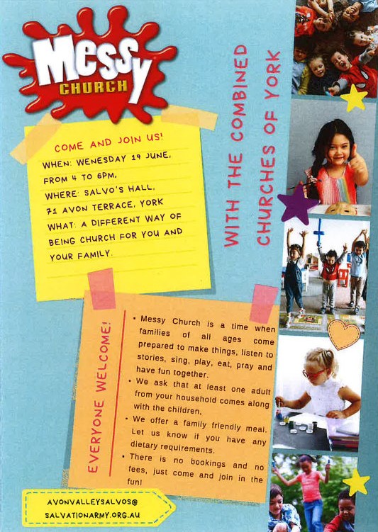 Combined Churches of York invite you to Messy Church - Wednesday 19 ...