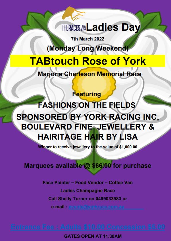 The Rose of York - Ladies Day York Racing » Shire of York