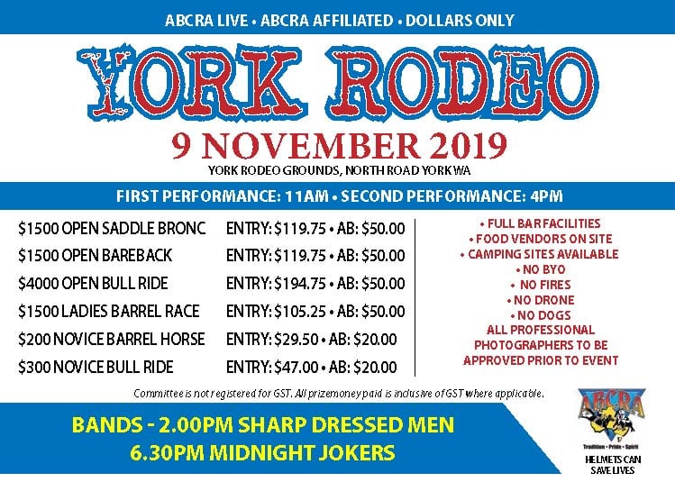 York Rodeo - Bands, Bulls, Broncs and Barrels » Shire of York