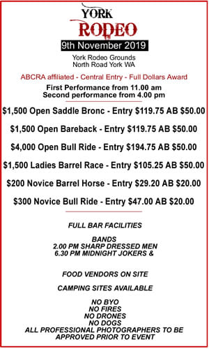 York Rodeo - Bands, Bulls, Broncs and Barrels » Shire of York
